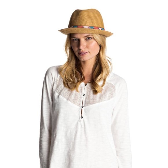 Roxy | Accessories | Roxy Sentimiento Patterned Straw Hat | Poshmark